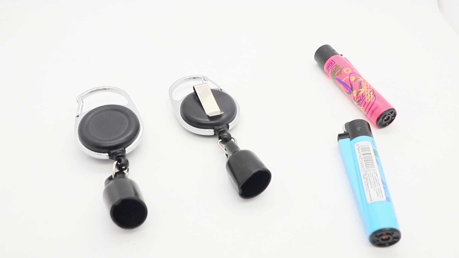 Retractable Badge Reel Clipper Lighter Holder Customized Logo Premium ...