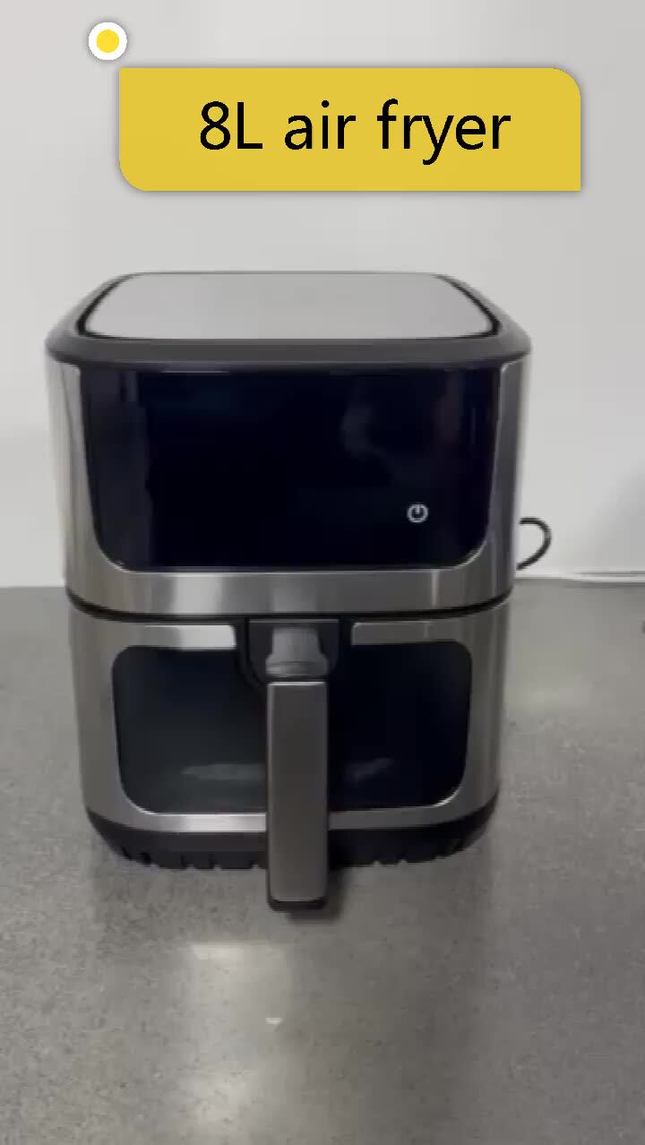 Ss 9l Air Fryer,Square Basket 1700w Air Fryer,Big Digital Touchscreen ...