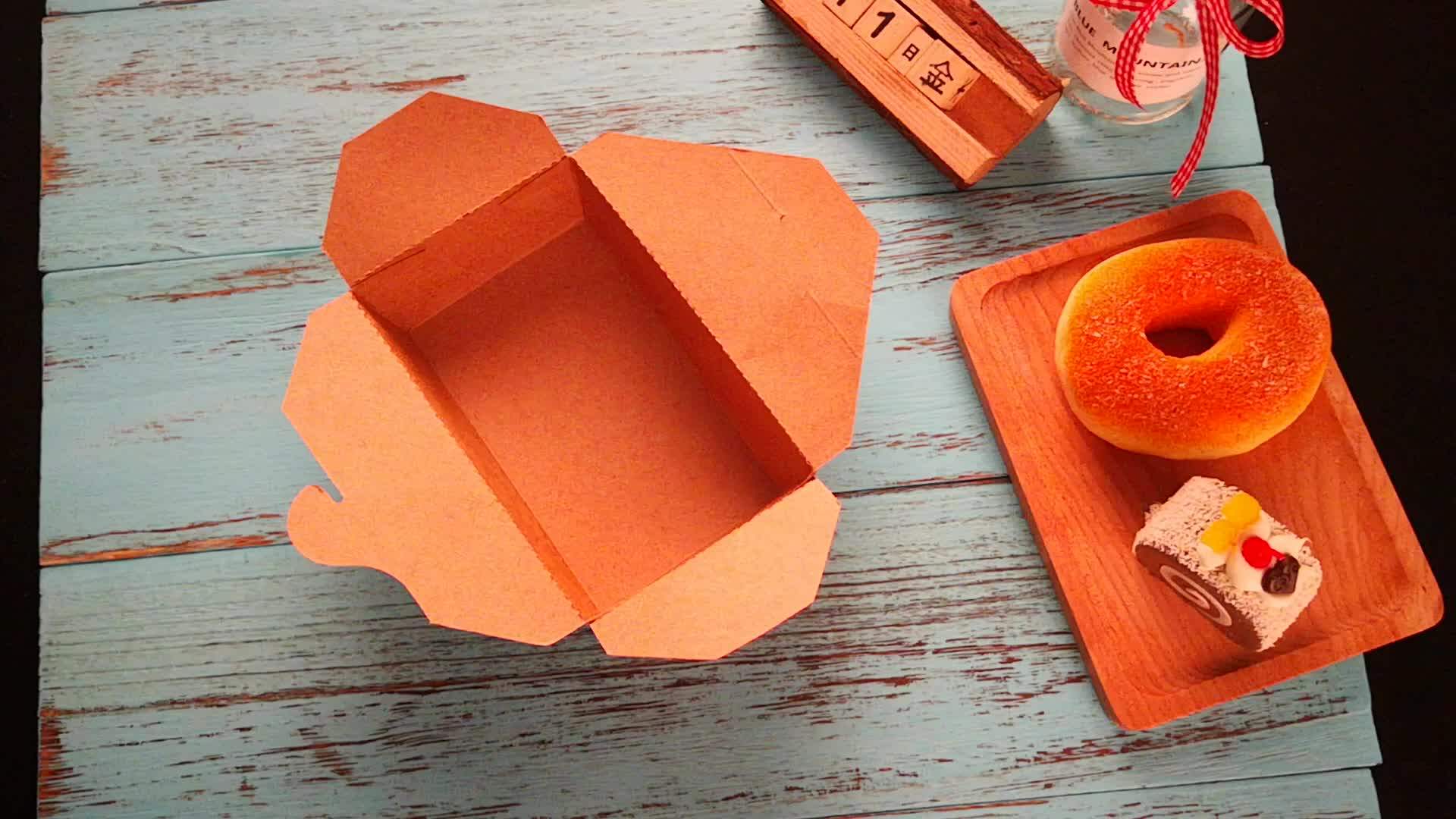 Kraft Paper 800ml Food Packaging To-go Paper Box - Buy Paper Box,Kraft ...