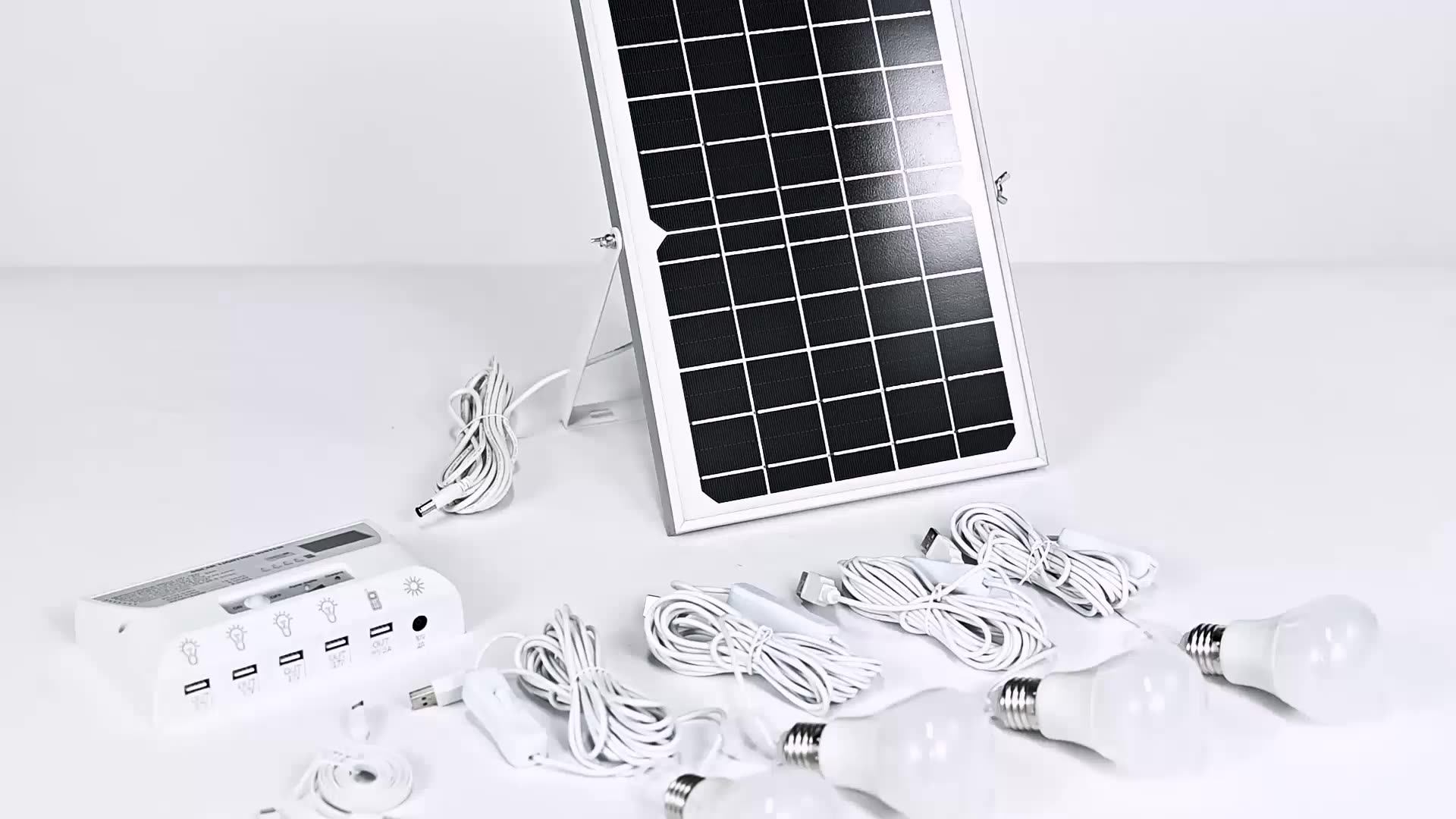 Portable Indoor Mini Solar Power Energy Lighting System For Home ...