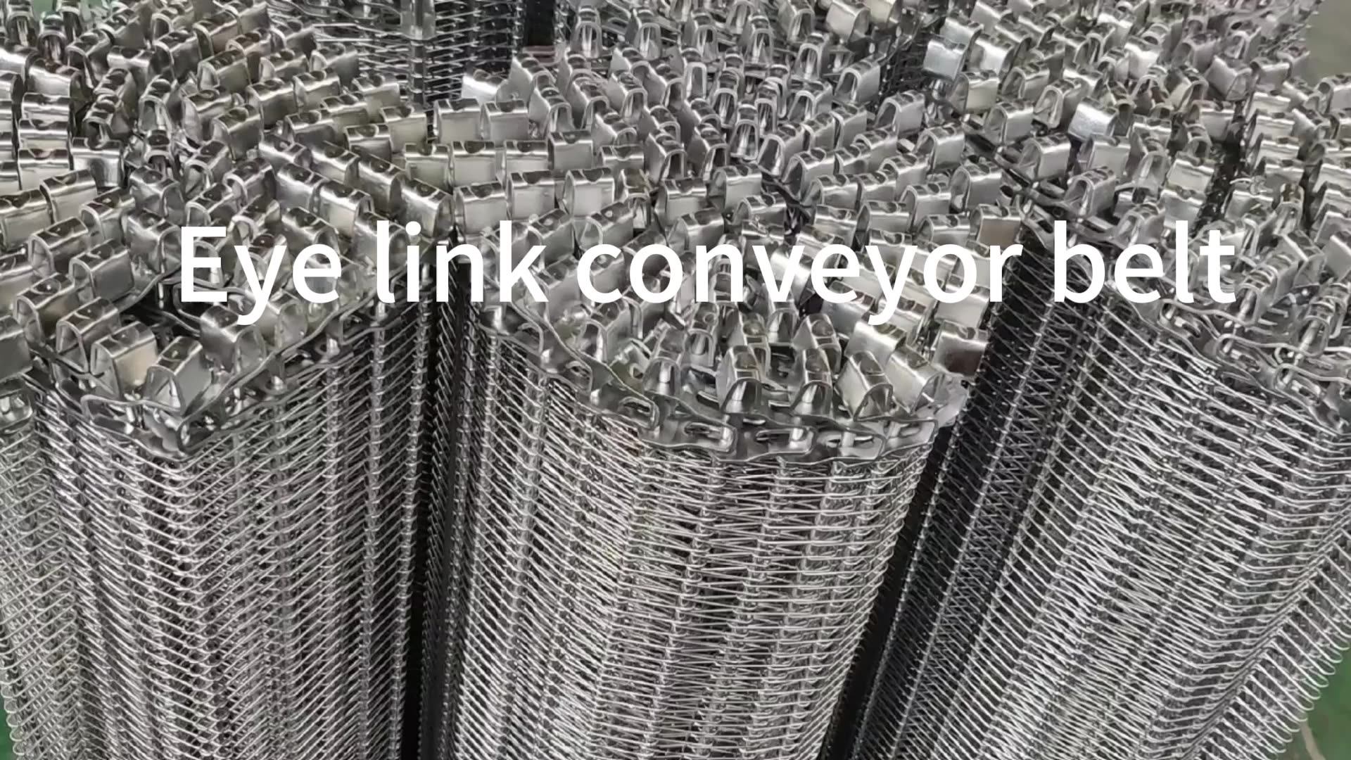 Customized Stainless Steel Eye Link Conveyor Belt Quick-freezing Drying ...