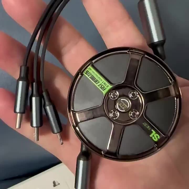 3-in-1 Multi Extended Stretchable Data Cable 3 Usb Ports Phone Charging ...