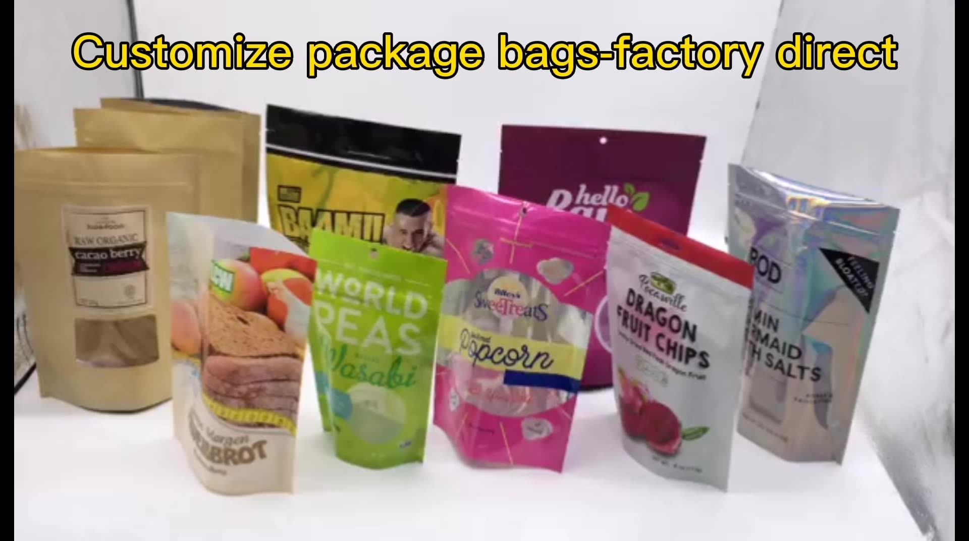Snack Crisps Printed Plastic Bags/ Snack Plastic Packaging Bag For ...