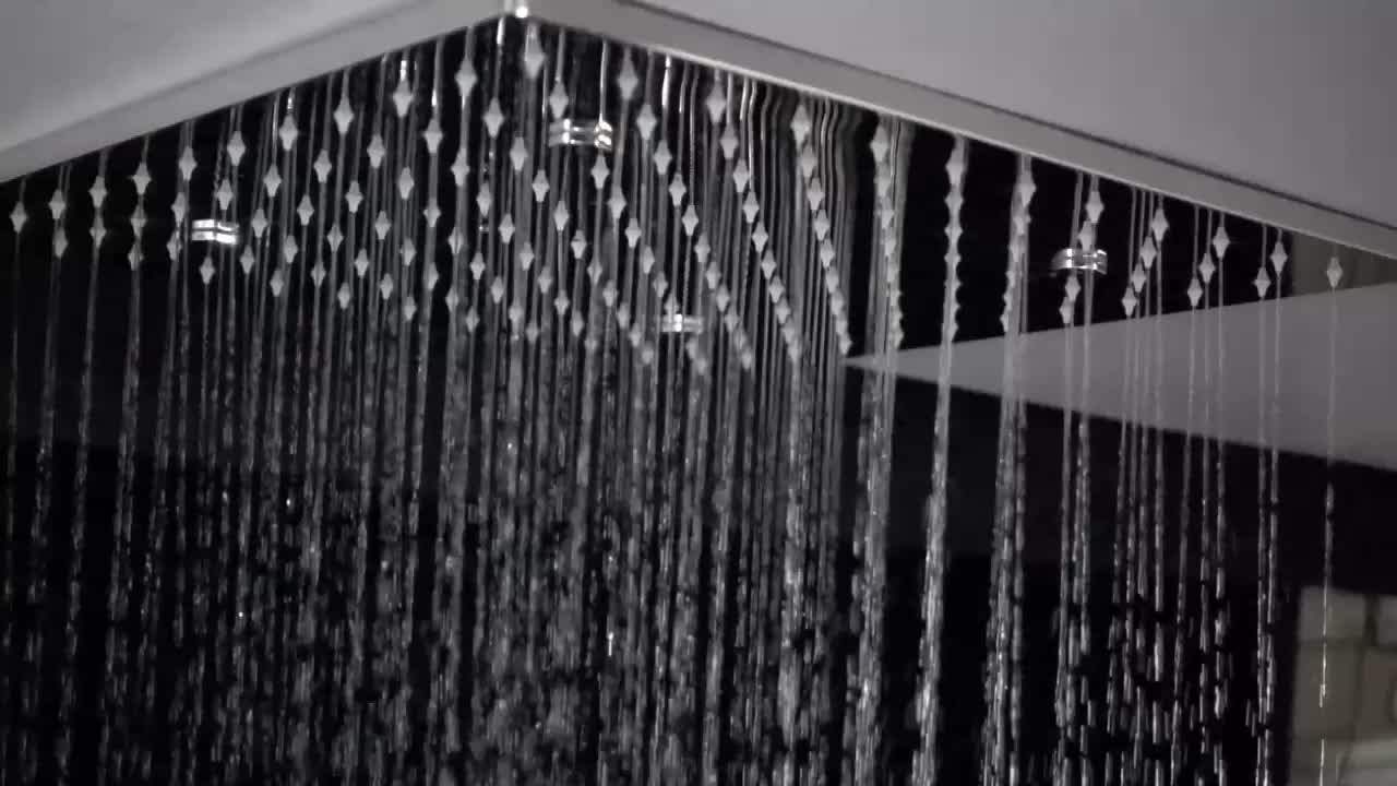 Luxury 304 Stainless Steel Ceiling Mounted Shower Head Led Smart Light ...