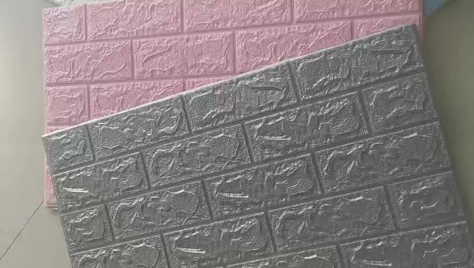 Beautiful 3d Pe Foam Wall Sticker Self-adhesive Wall Panels Wallpaper ...