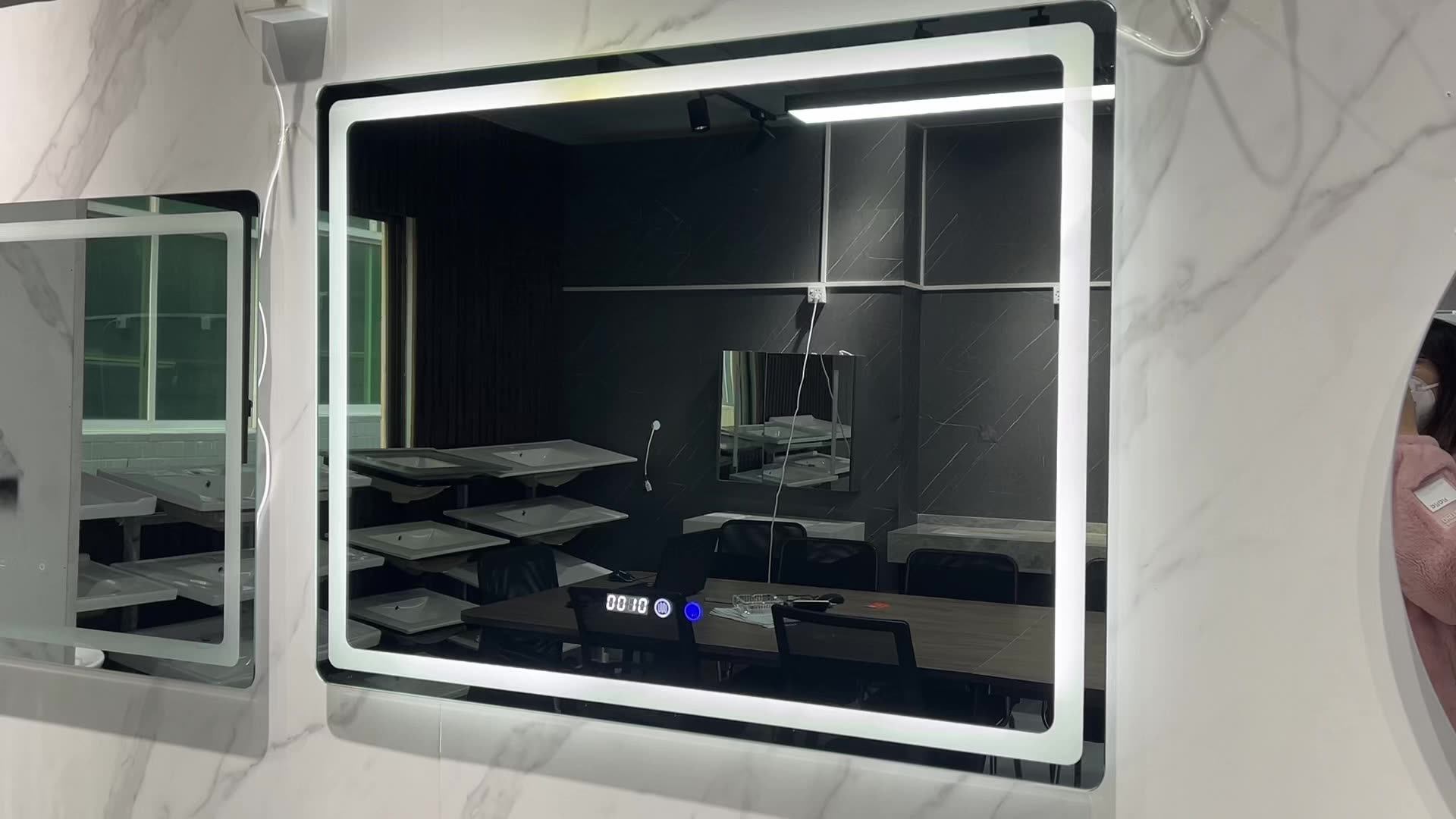 Large Rectangular Anti Fog Smart Led Bathroom Wall Mounted Vanity ...