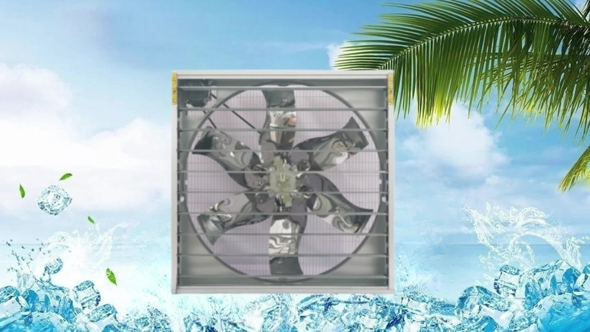 36inch Industrial Push Pull Exhaust Fan Square Type For Factory Dairy ...