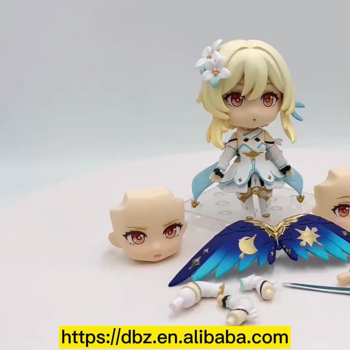 Q Versions Anime Genshin Impact Traveler 1718 Lumine 1717 Aether Action ...