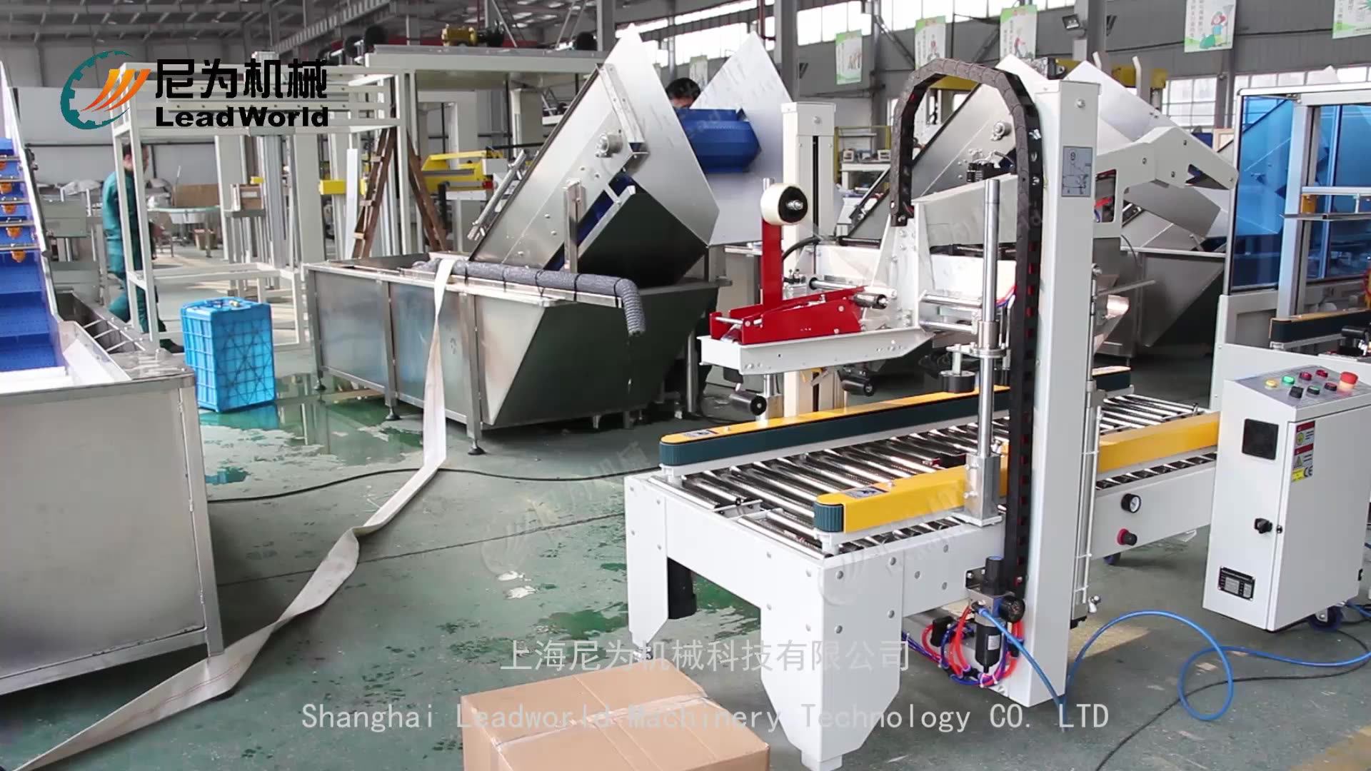 Leadworld Top Bottom Tape Auto Box Sealing Machine Automatic Case ...