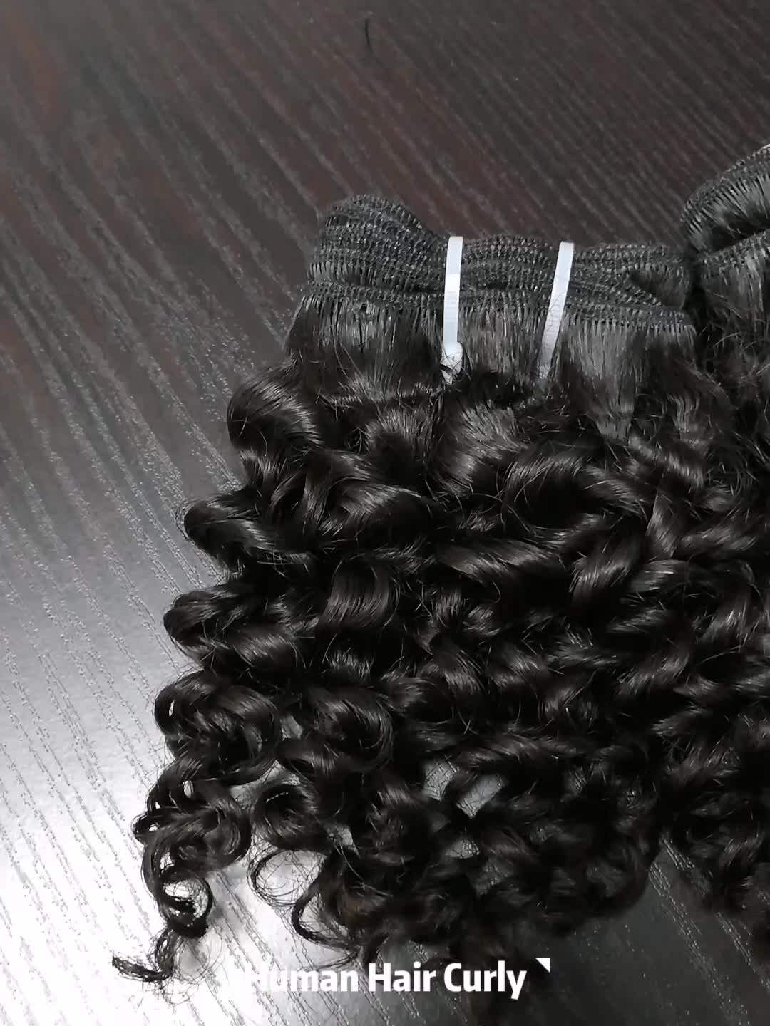 Afro Kinky Curl Human Hair Bundles With Lace Closure Frontal Preplucked Brazilian Hair Bundles ...