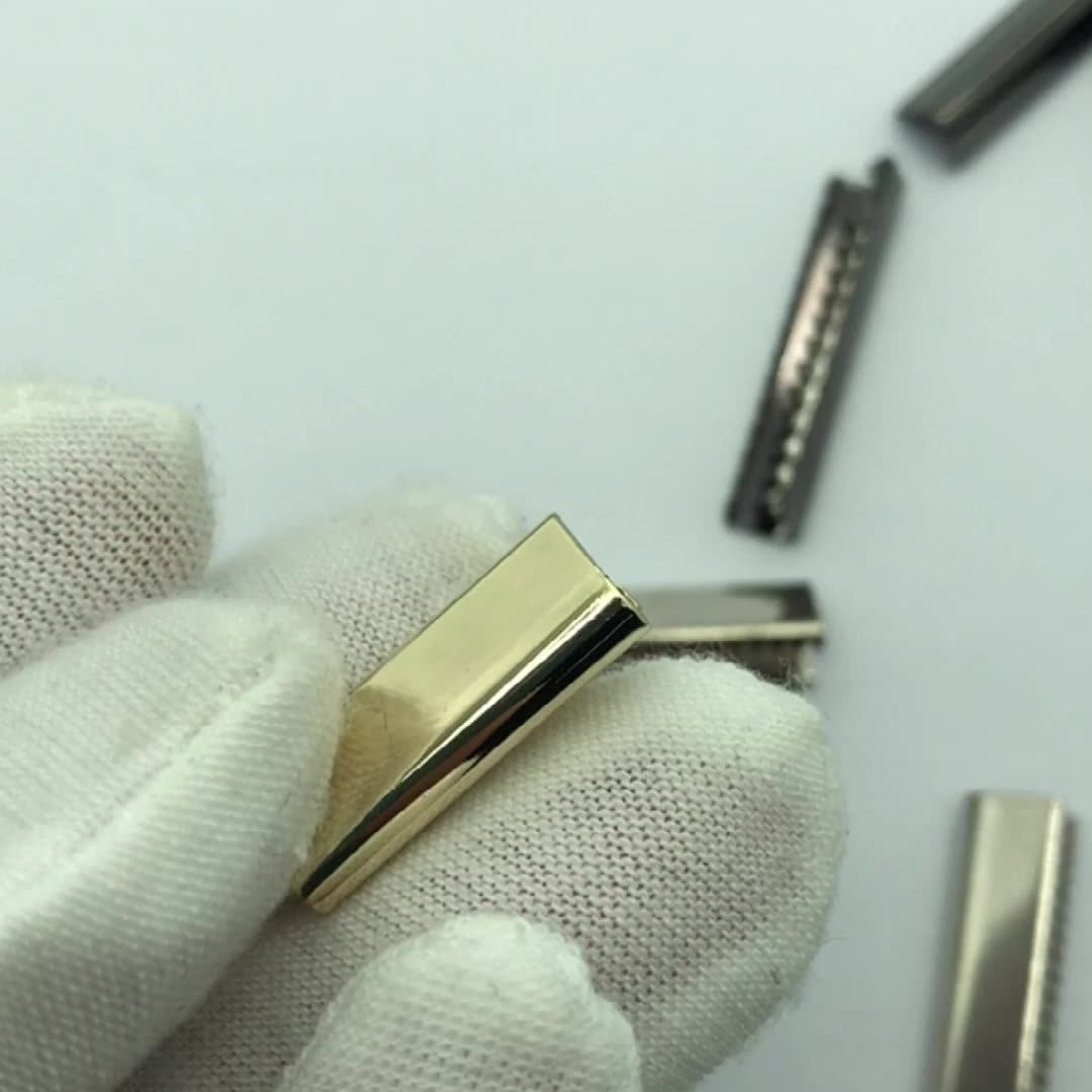 Metal Crimp Clasps Ribbon Webbing Ends Clips With Claw For Belt Gold ...