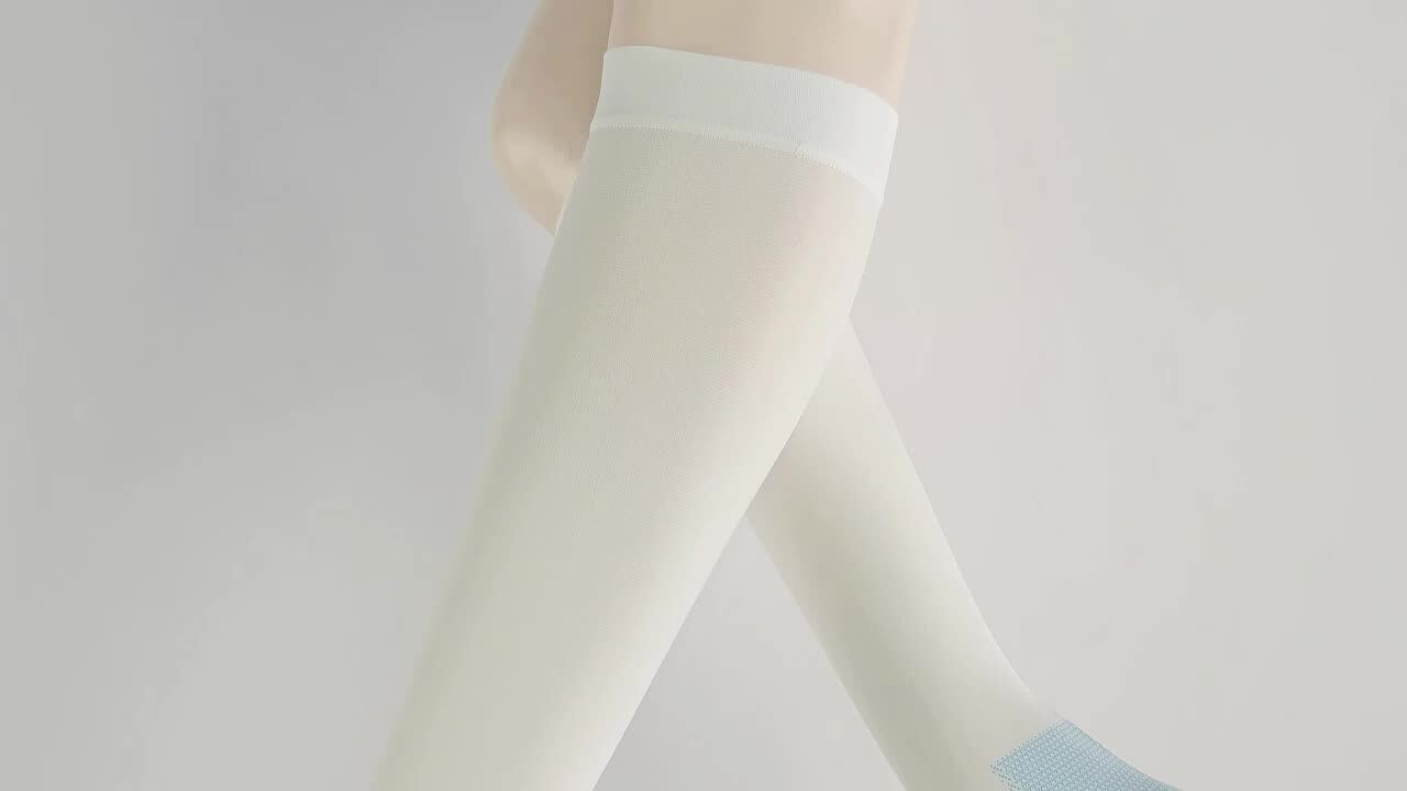 Custom Anti-embolism Socks Open Toe Medical Nurse Thigh High ...