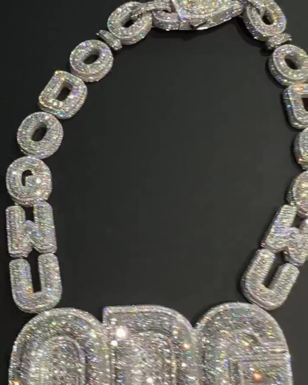 Personalized Custom Baguette Odg Name Chain Pendant Bling Rappers ...