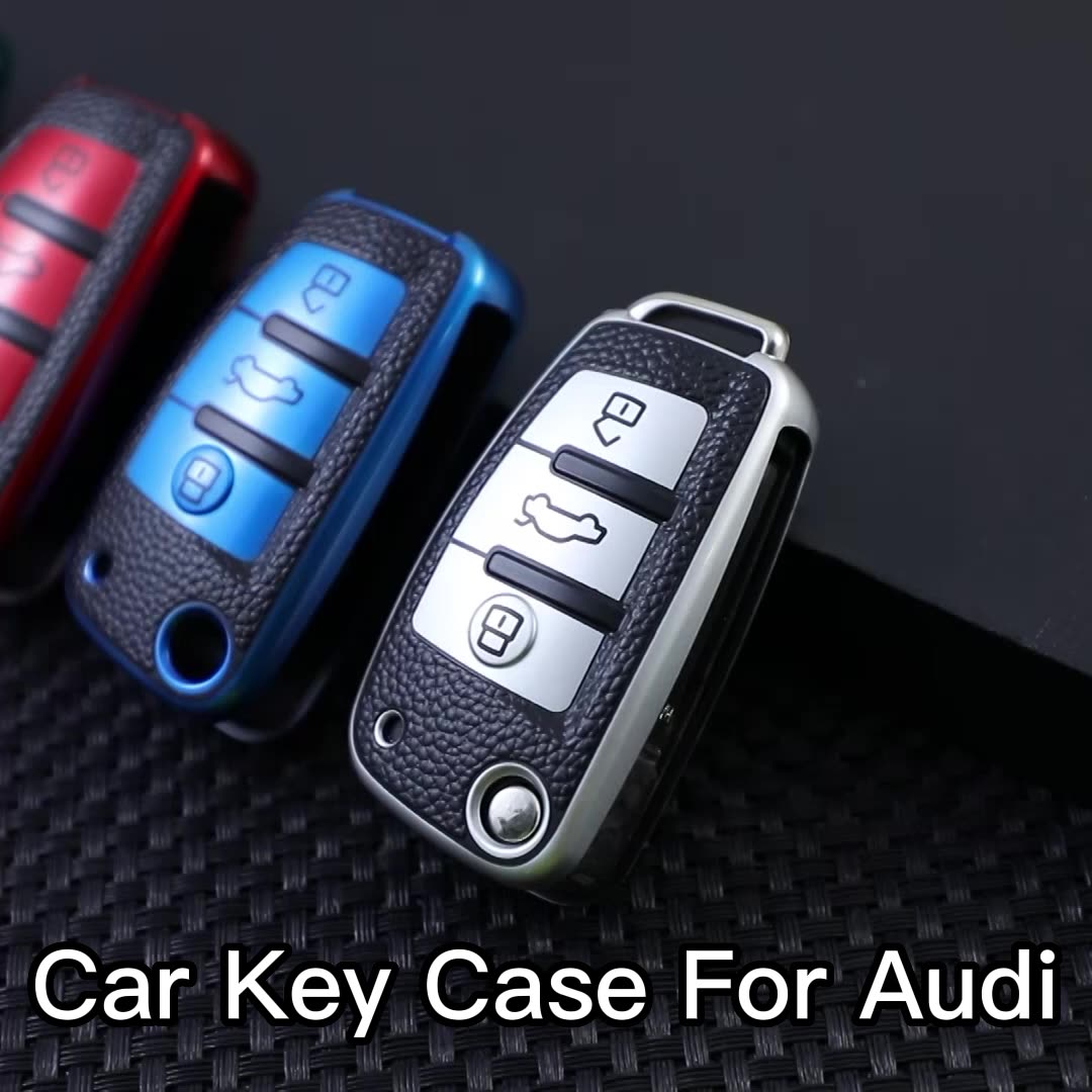 For Audi Q3 Q2l Qai S3 R8 A3 Q7 A6l A6 Tt Car Fob Protector Tpu Folding Jade Car Key Case Bag ...