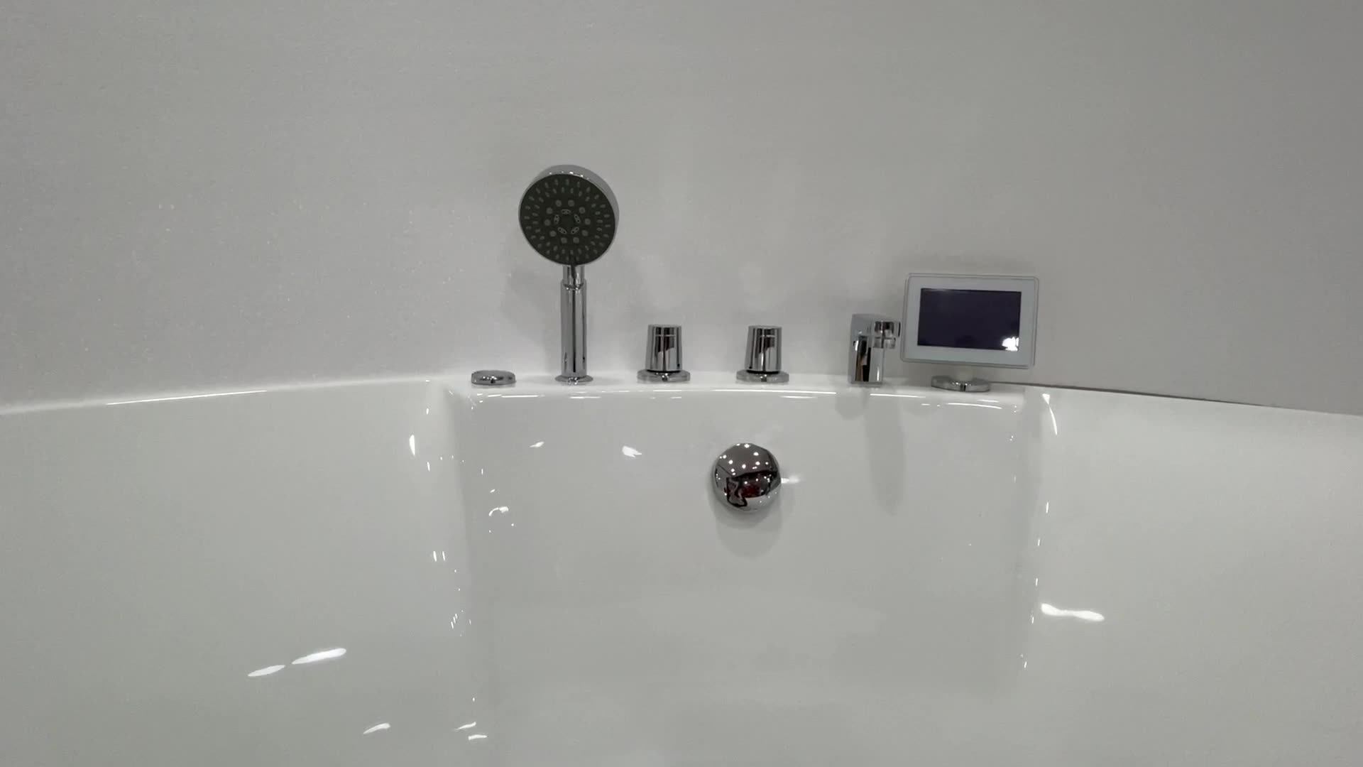 2 Person Solid Surface Baignoire Freestanding Bath Shower Drop In ...