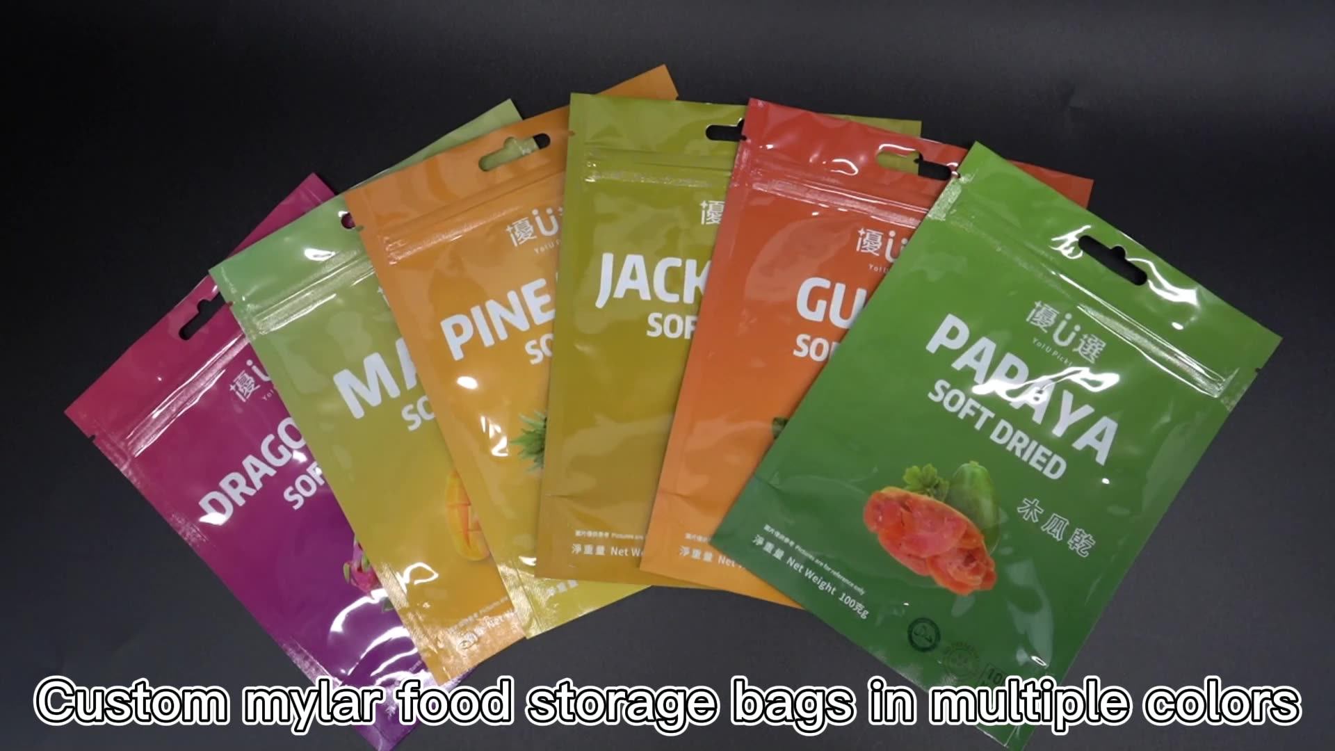 Resealable Ziplock Doypack Snack Food Packaging Bag Stand Up Pouches ...