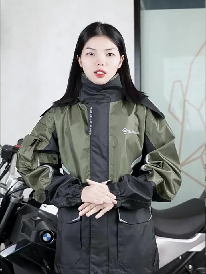 Sulaite Motorcycle High Quality Double Layer Rain Coat Light Weight ...