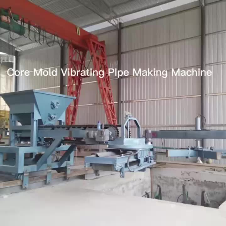 Rcc Reinforced Vertical Core Vibration Concrete Pipe Making Machine ...