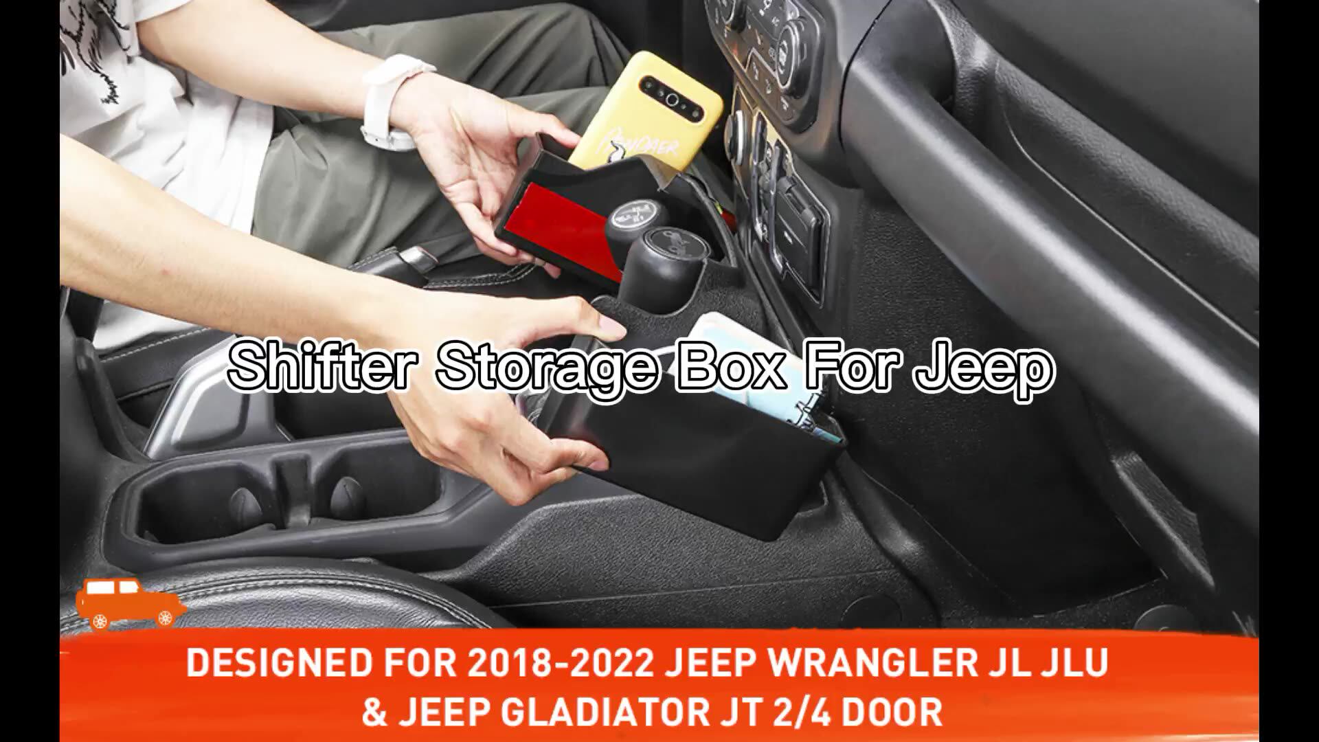 Black Storage Box For 2018-2021 Jeep Wrangler Jl/jlu Jt Truck Gladiator ...