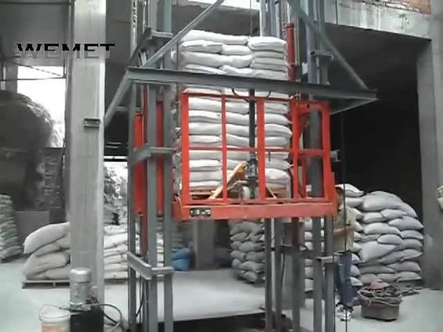 Industrial Vertical Guide Rail Wall Mount Lift Hydraulic Warehouse ...