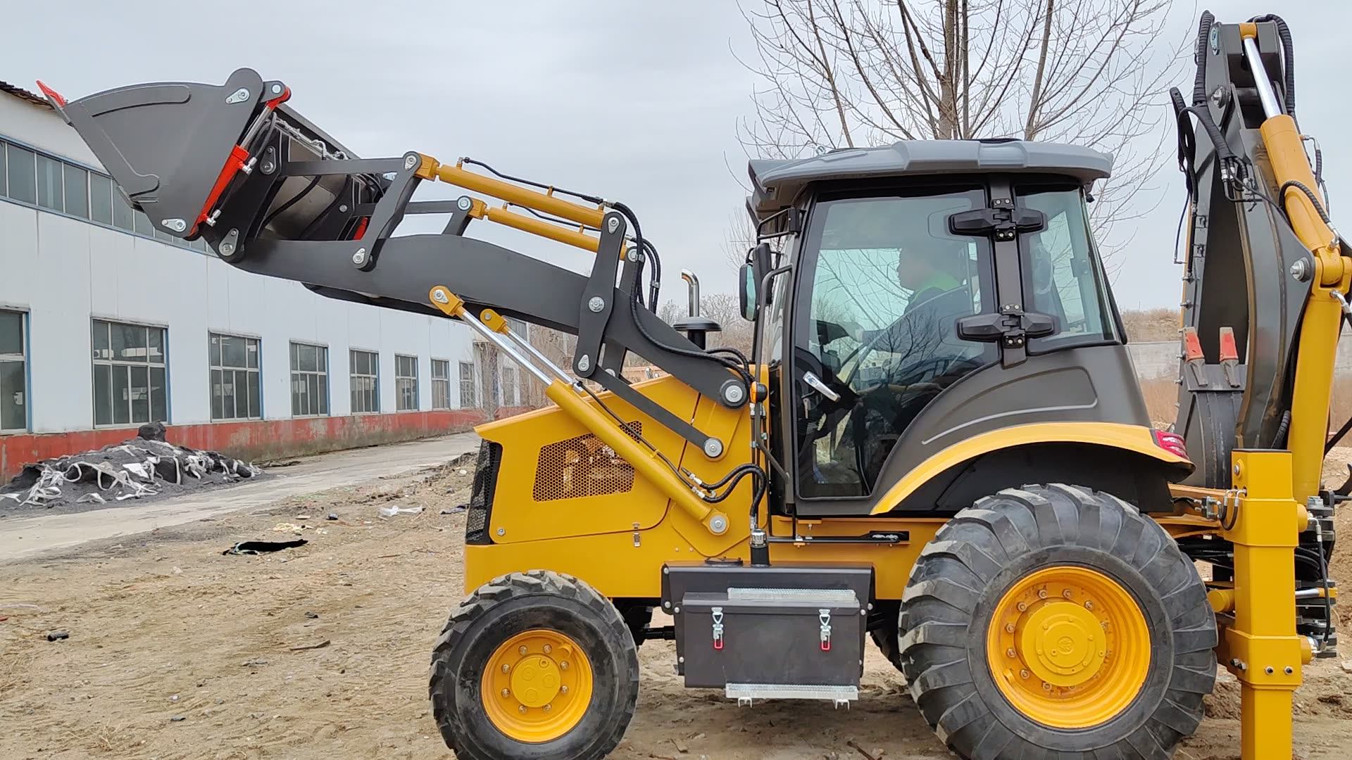 Multi-purpose New Joystick Backhoe Loader With Front Loader And Backhoe ...