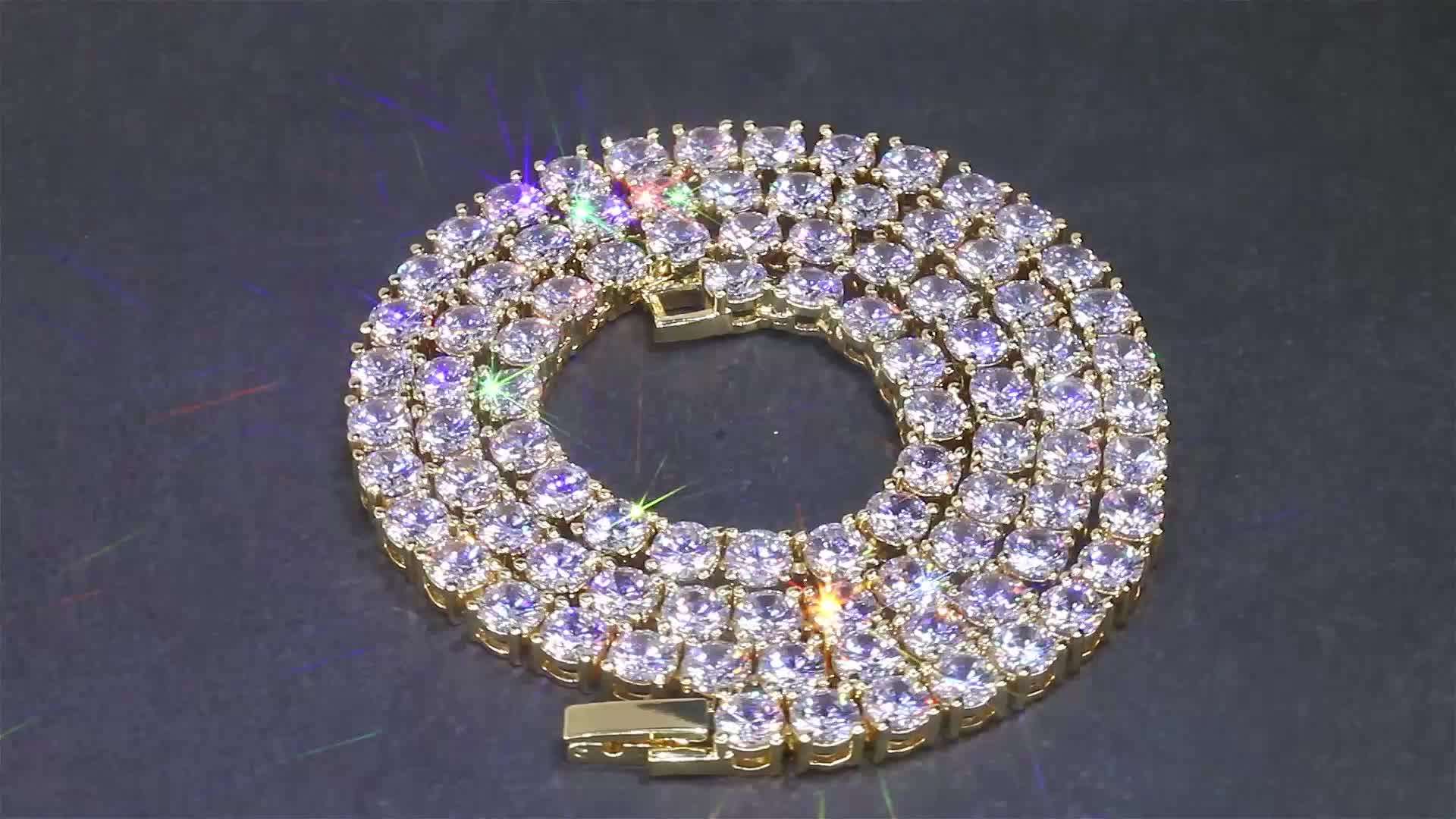 Krkc&co Hip Hop Jewelry 5mm 20inch Gold Plated 14k Iced Out Chain ...