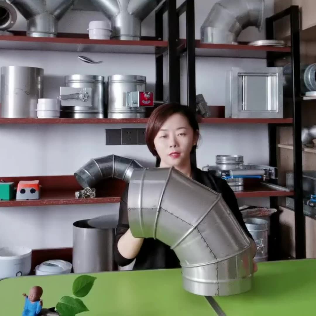 Galvanized Sheet Spiral Duct Elbow For Ventilation Ductwork Joint - Buy ...