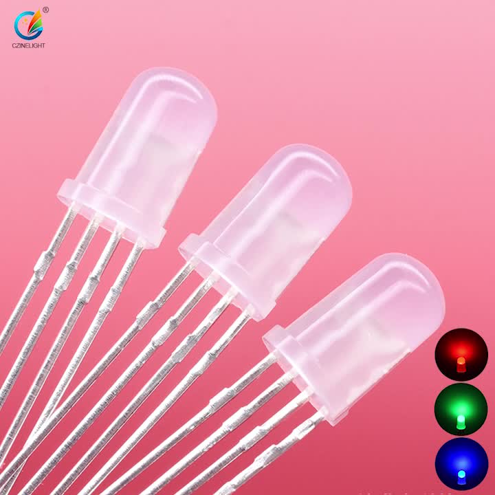 Czinelight F5 Multicolor 4pins Common Anode 5mm Rgb Emitting Diode Tri ...