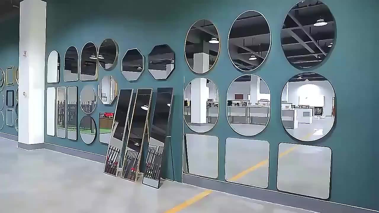 Aluminium Frame Brushed Gold Extrusion Aluminum Mirror Frame Rounded ...