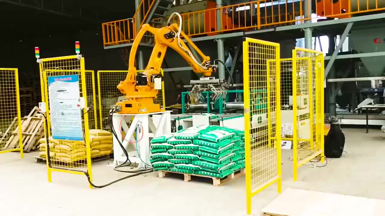 Automatic Cement Palletizing 20kg 50kg Bags Bottle Pallet Stacking Case ...