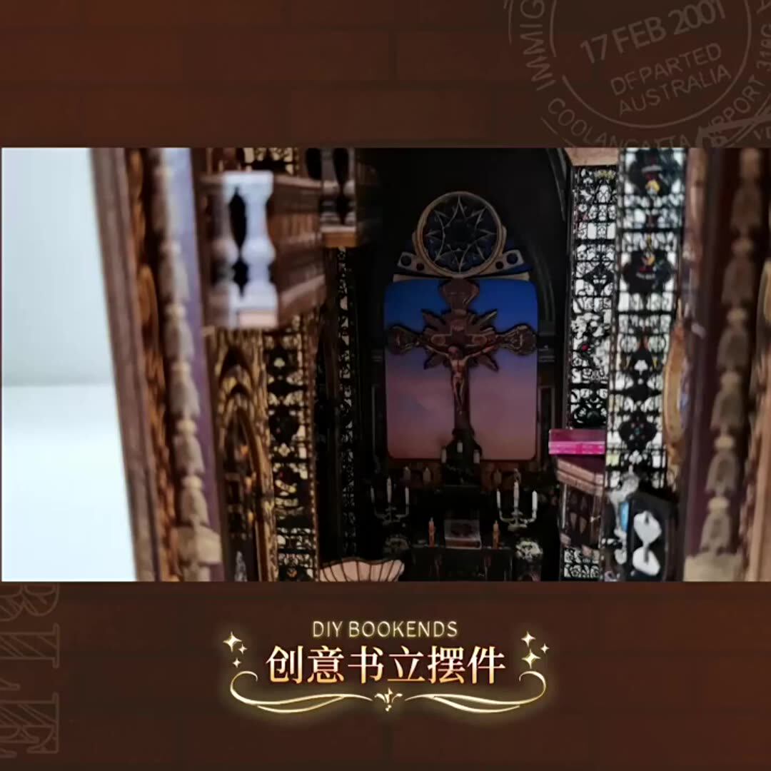 Diy Book Nook Shelf Insert Eternal Bookstore Miniature Kit House Dolls ...