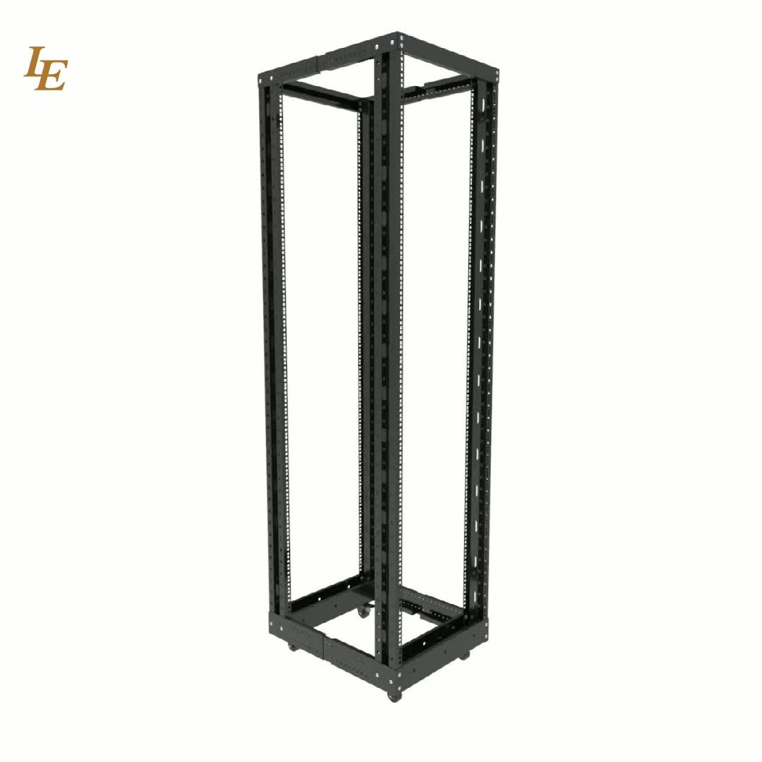 4 Posts Rack For Network Telecommunication 19 Inches Floor Standing 42u Open Rack - Buy Open ...