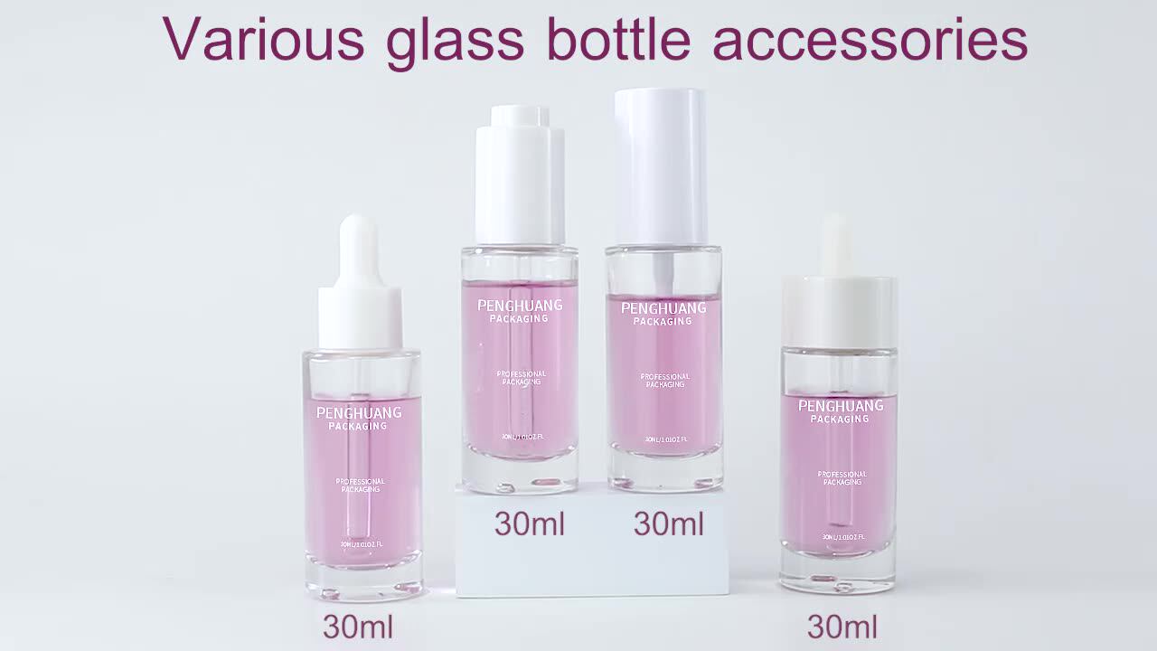 Luxury Skincare Packaging Straight Liquid Foundation Bottle 30ml Serum ...