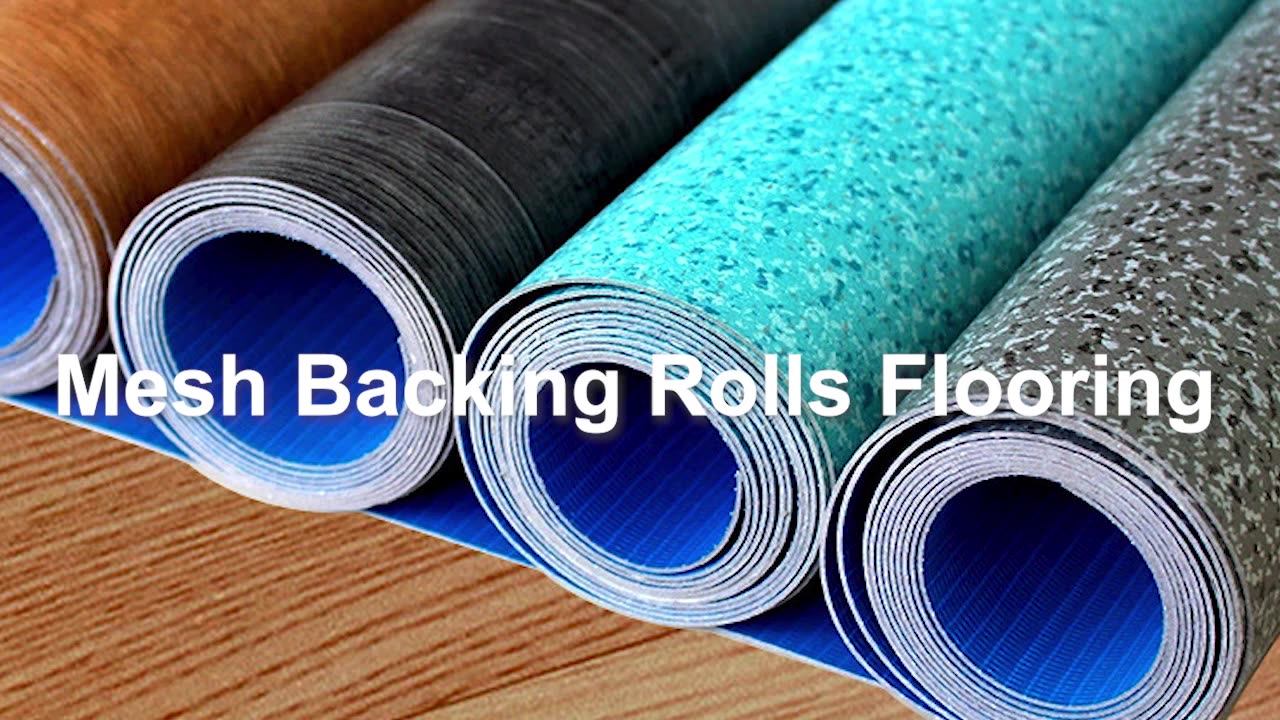 Factory Price Free Sample Mesh Fabric Pvc Plastic Flooring Blue Backing ...