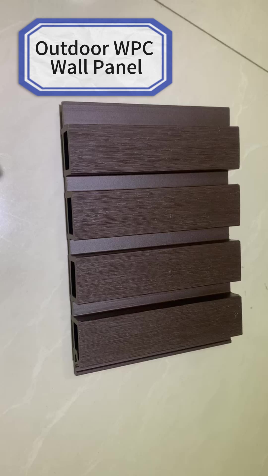 Outdoor Fluted Wpc Wall Panelings Eco-friendly Wooden Gain Composite Laminated Wpc Wall Panels ...