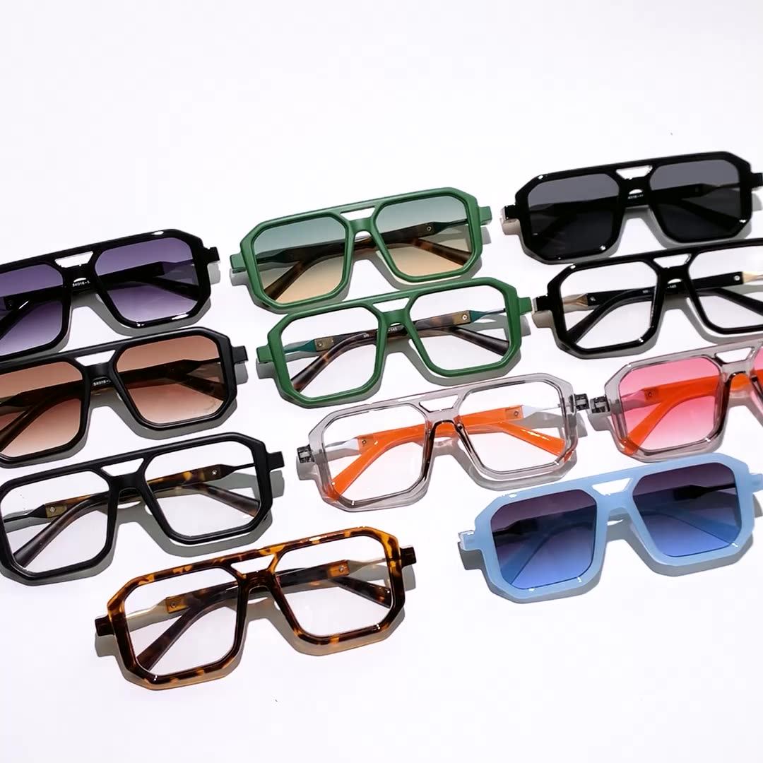 Sunglasses 2023 New Vintage Double Beam Sunglasses Ins Premium Sense ...