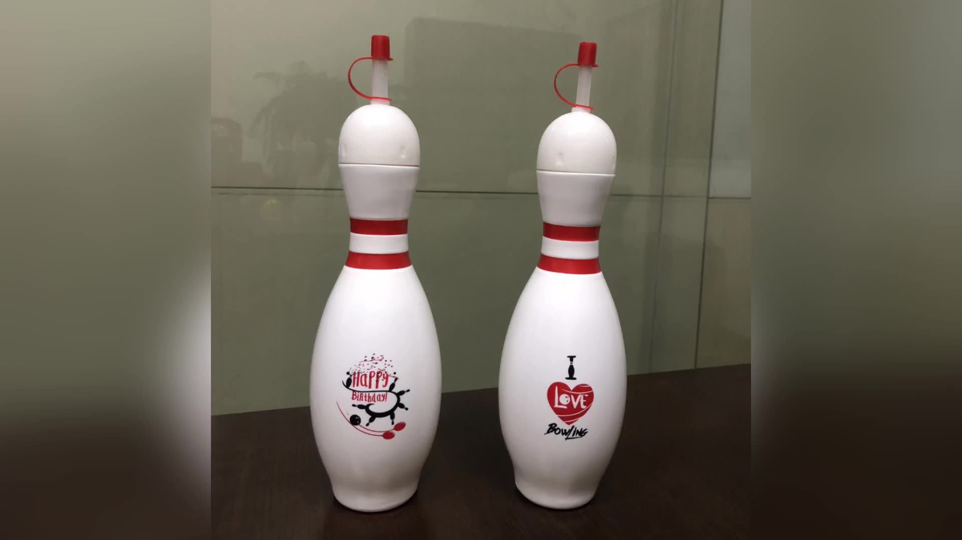 New Design 24oz Bowling Pin Sipper Cups Bottle With Straw For Water Or ...