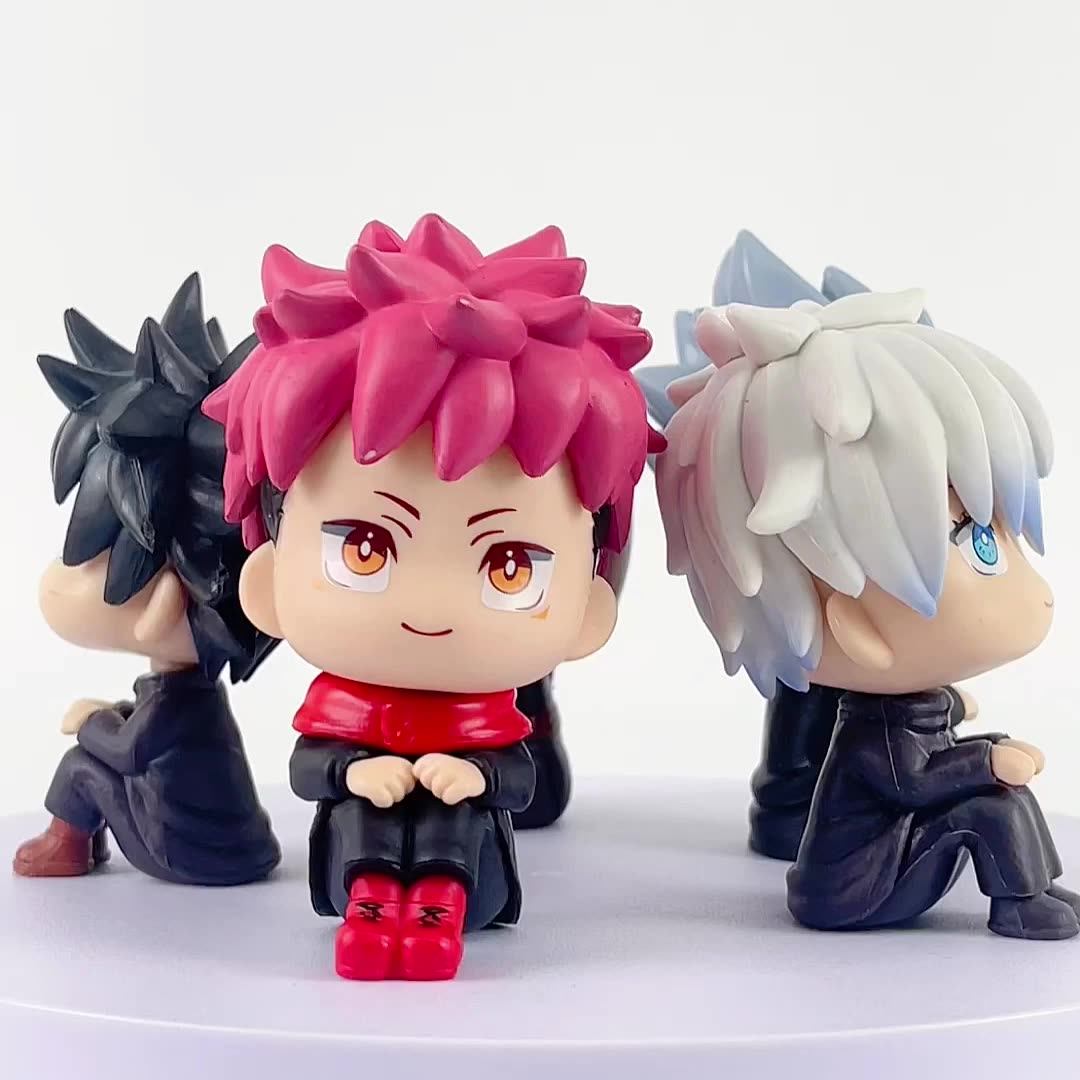 Bj Anime Jujutsu Kaisen I 5pcs/set Figure Q Version Tadori Yuji Sitting ...
