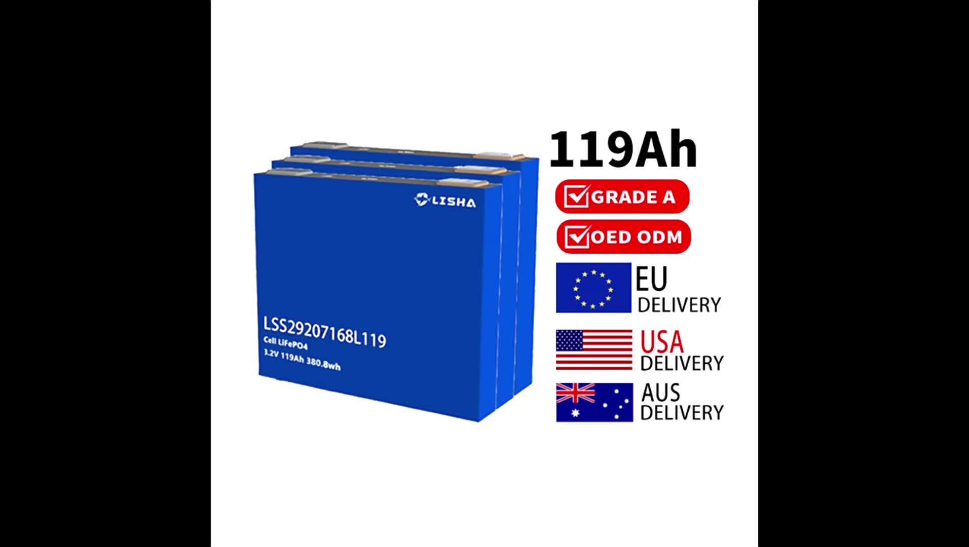 Lisha Deep Cycle Lighter Weight Prismatic Cell Lithium Ion Batteries 3 ...