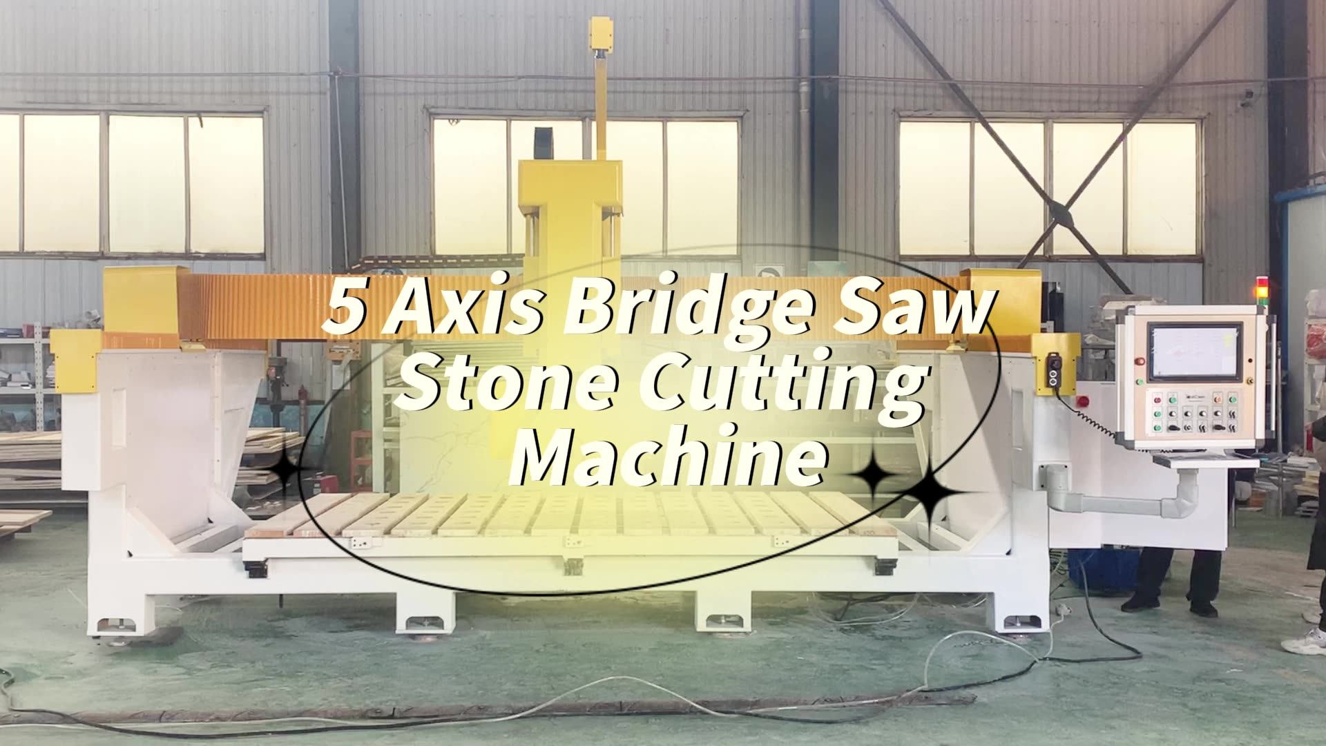 Mishi 5 Axis Bridge Saw Granite Cutting Machine Cnc Granite Polishing ...