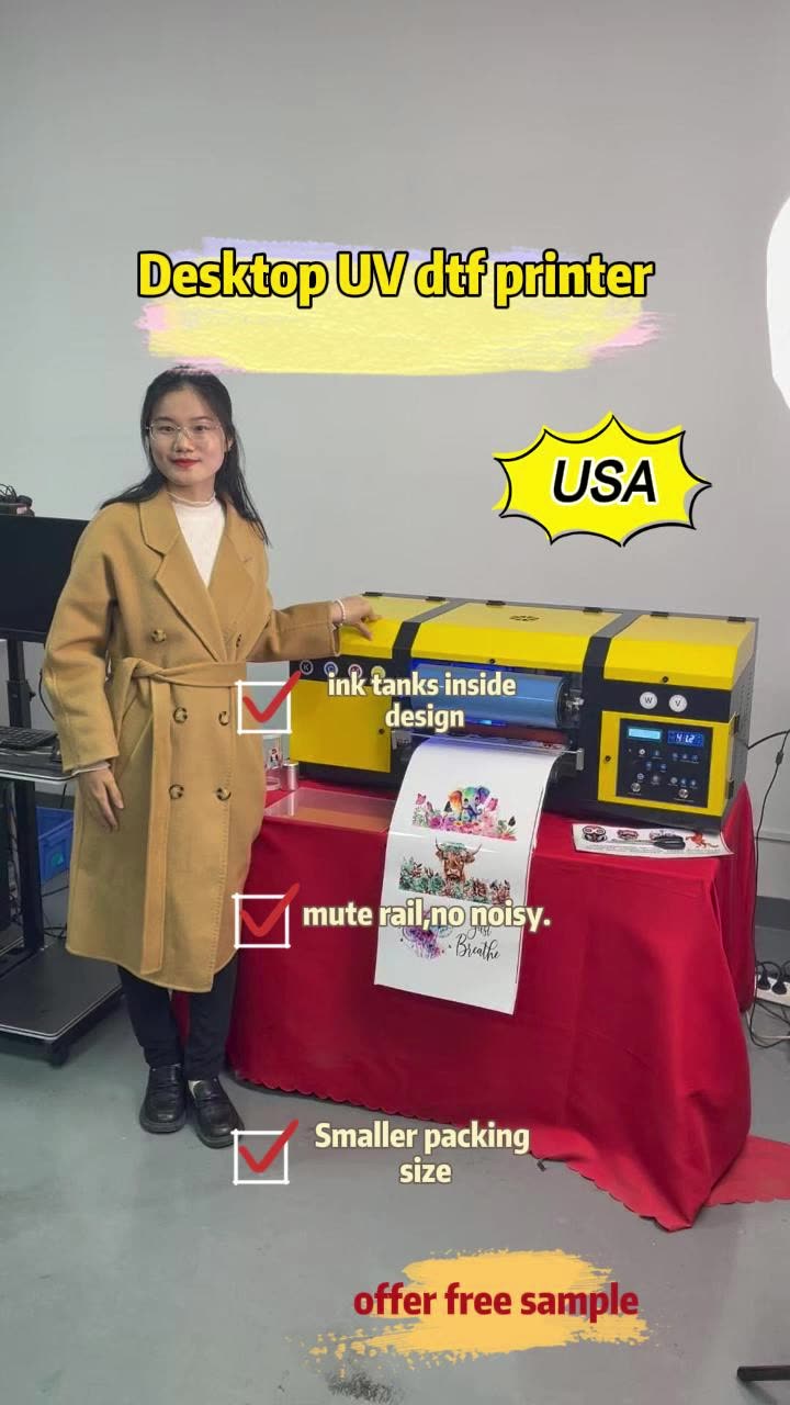 Digital A3 Size Fall Weprint Zun Sun Uv Dtf Printer Heyme Printer With Three Printheads - Buy ...