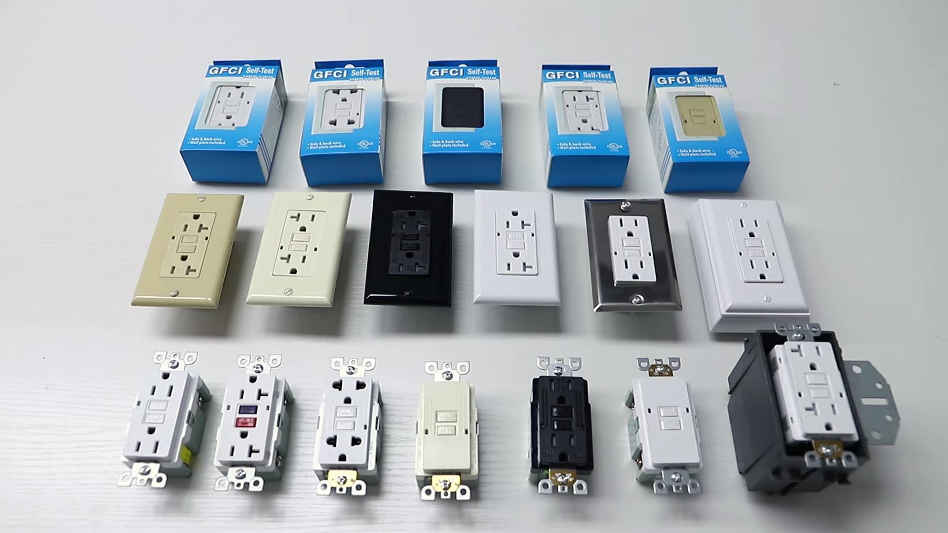 American 125v 15amp Socket Ground Fault Circuit Interrupter Outlet Tr ...