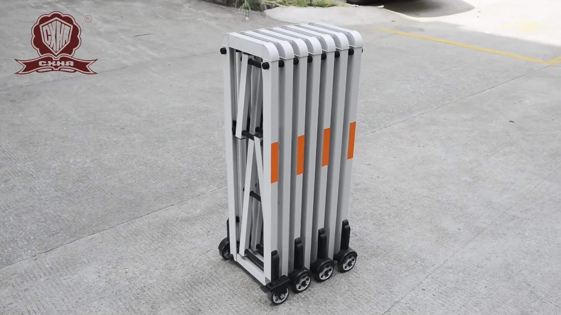 Manual Collapsible Barrier Gate Retractable Crowd Control Barricade ...