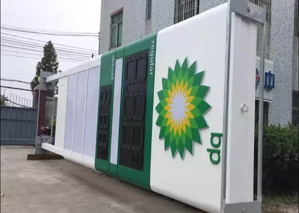 Standing Gas Station Electronic Pylon Sign Board Solar Power ...