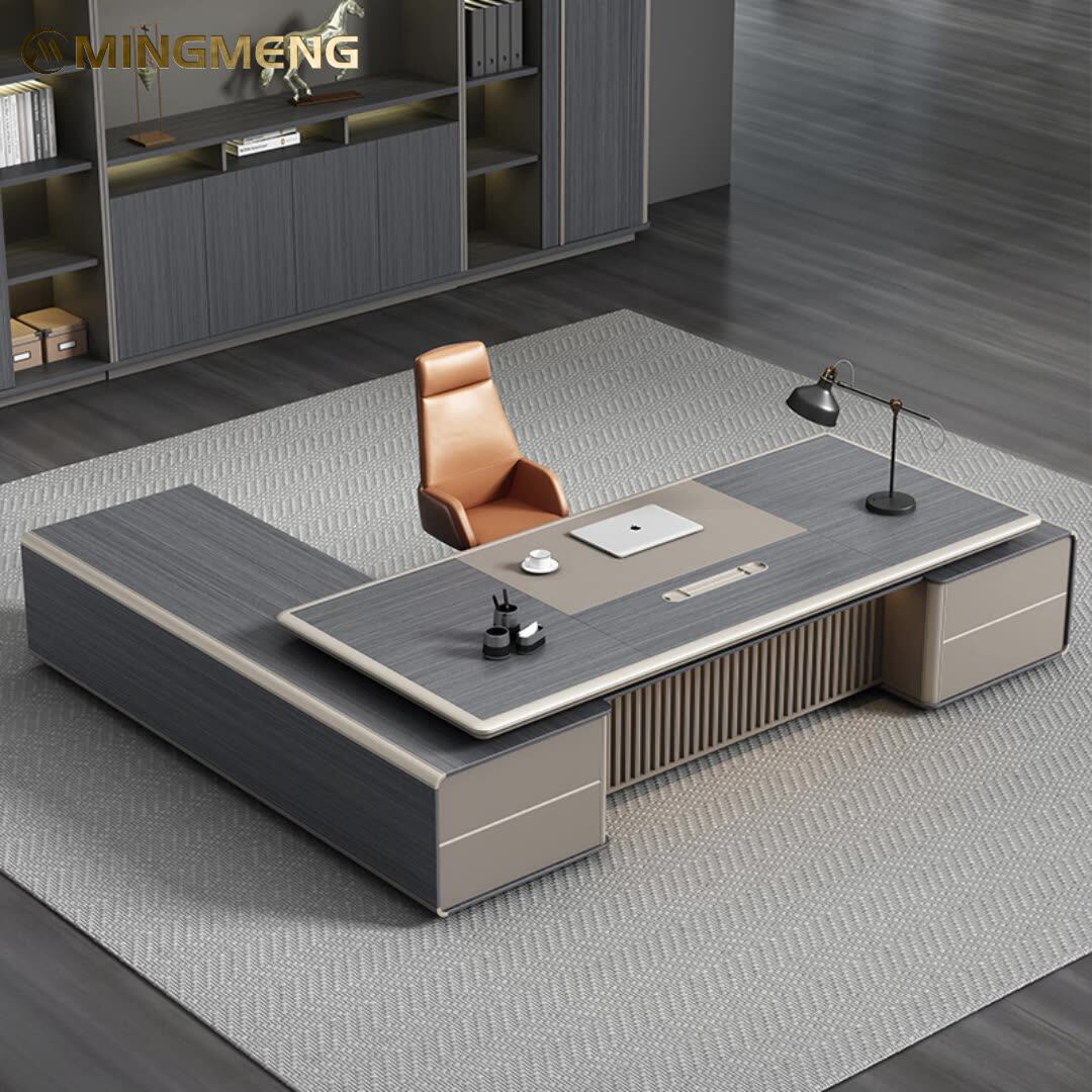 Modern Luxury Style Mdf Material L Shape Boss Ceo Executive Office Desk ...