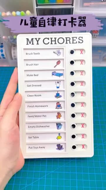 Reusable My Chores Checklist Daily Planner Memo Plastic Board Chore ...