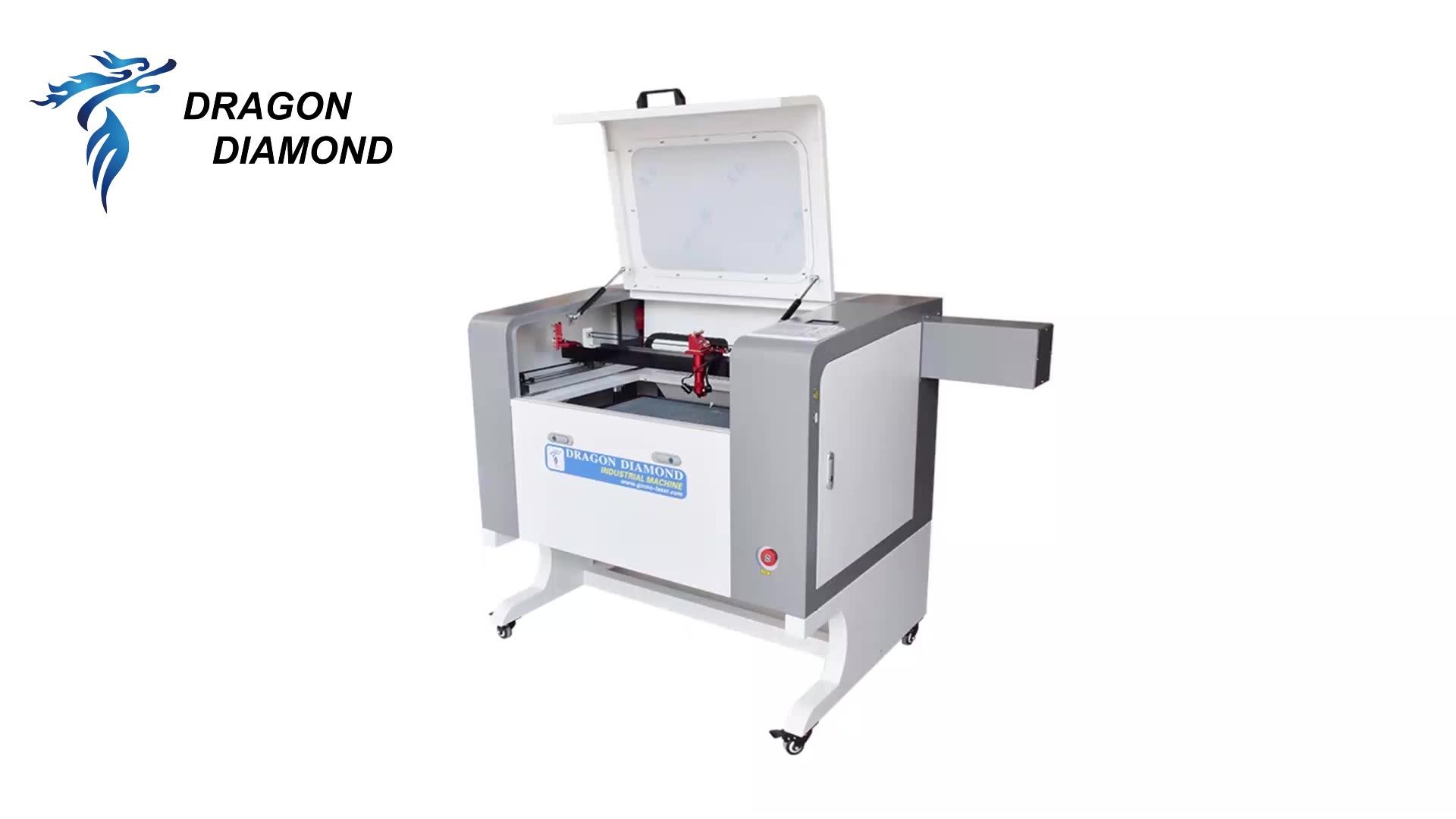 60w Small Size Label Die Co2 Laser Cutting Machine With Rotary Device ...