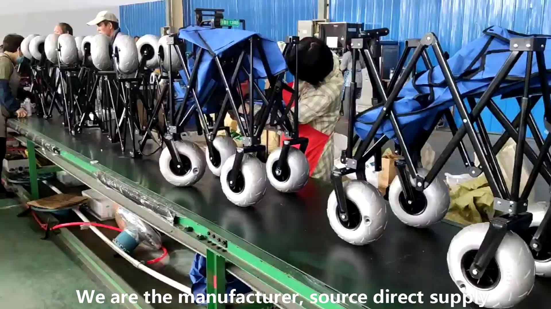 Heavy Duty Collapsible Foldable Beach Cart With Balloon Wheels For Sand ...