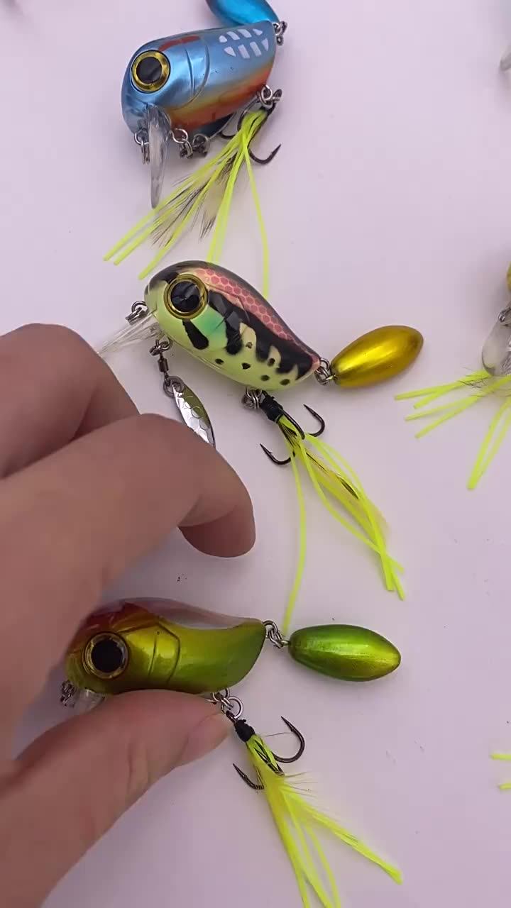 54mm 8g Minnow Lure Floating Crankbait Bass With Feather Hook Fishing ...