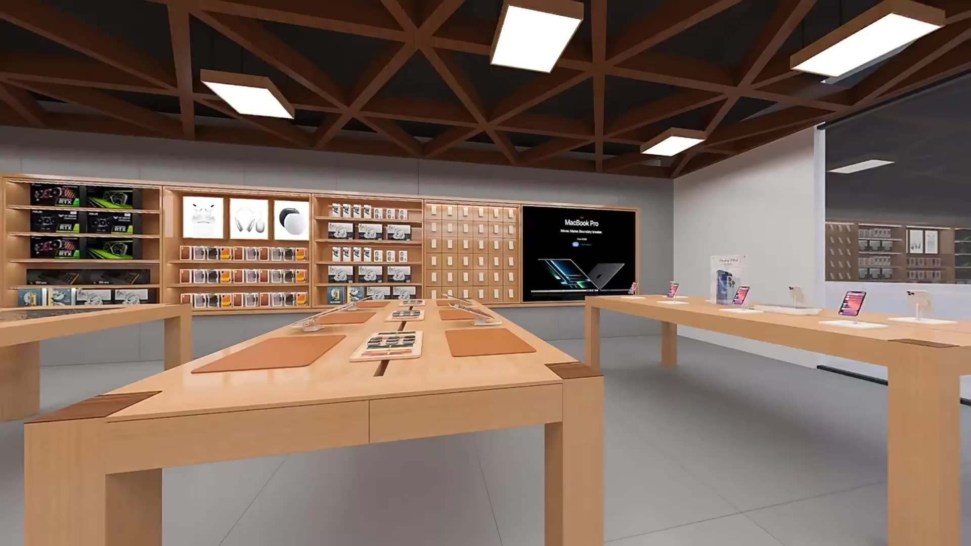 Artworld Displays Wood Phone Repair Table Portable Mobile Phone Display ...